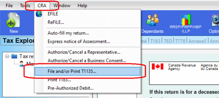 Foreign Income Verification Statement (T1135) – StudioTax Enterprise